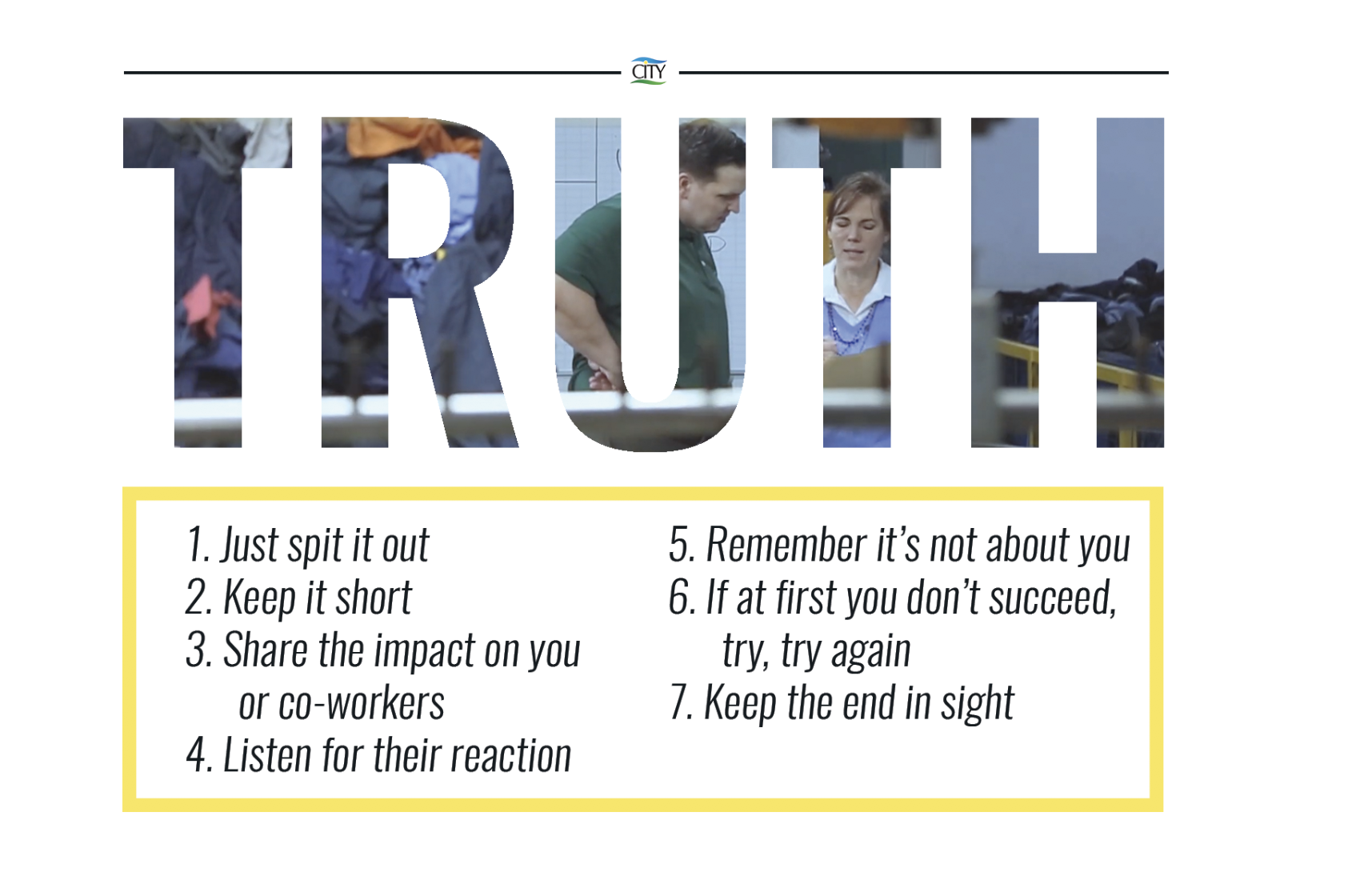 Telling The Truth - CITY | Clean And Simple